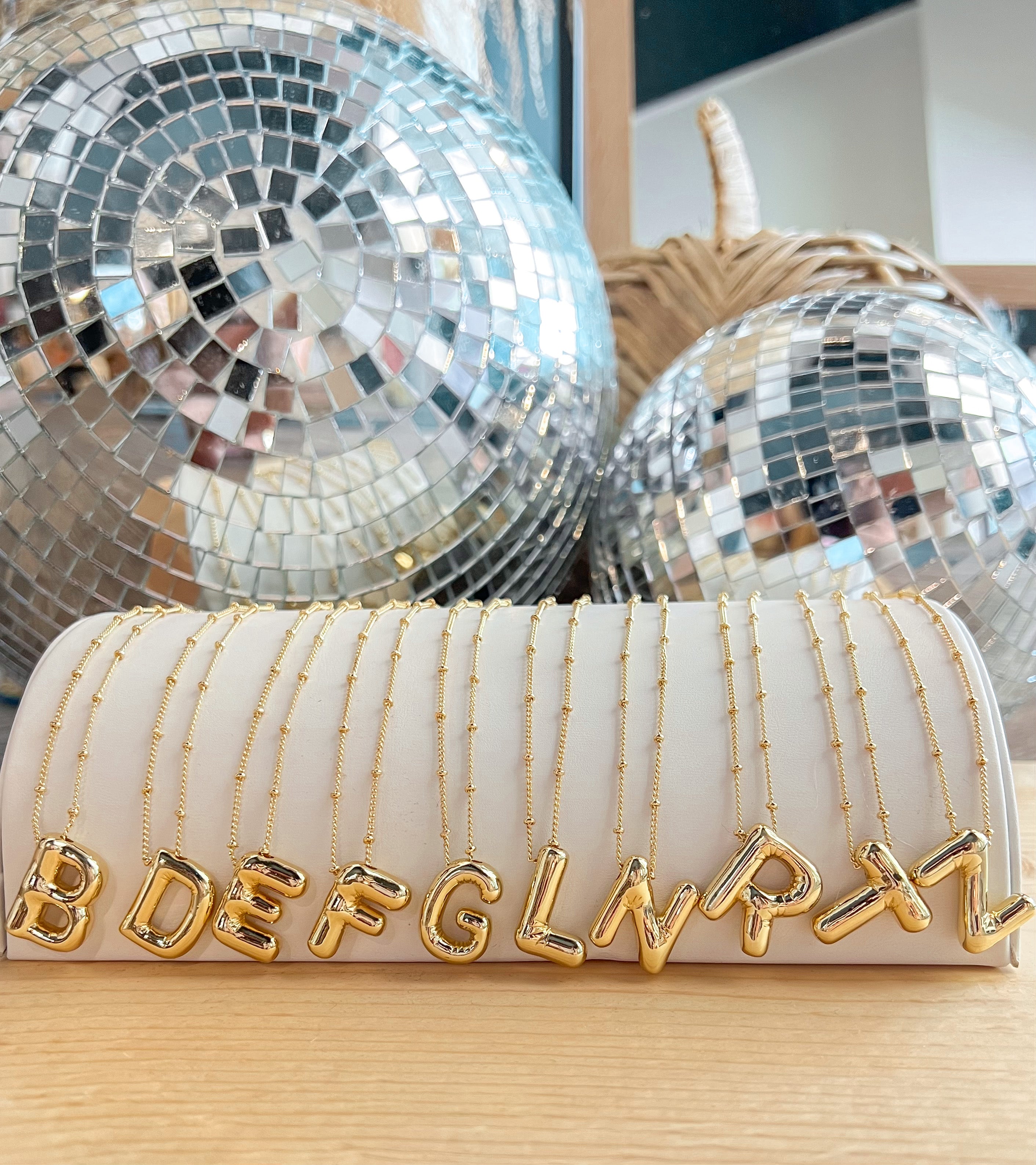 Balloon Initial Necklace – FamousElle